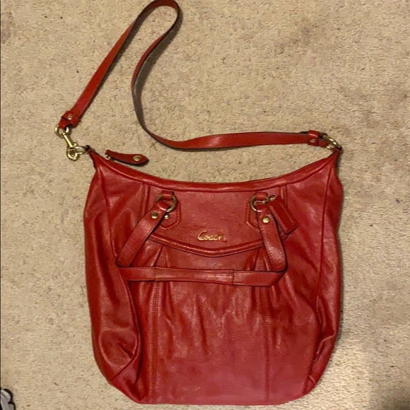 Coach | Bags | Cherry Red Coach Crossbody Bag | Poshmark